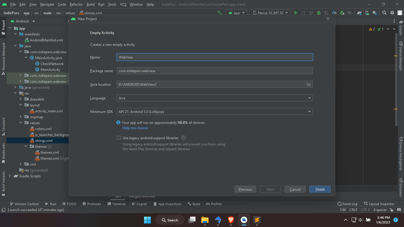 Cara Membuat Apk WebView Untuk Website Di Android Studio - Indiepers Cara Membuat Apk WebView Untuk Website Di Android Studio - Indiepers